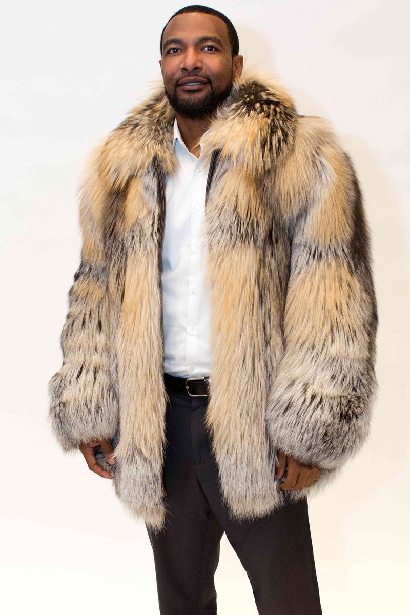 Men's Full Skin Fox Fur Bomber Jacket – Henig Furs
